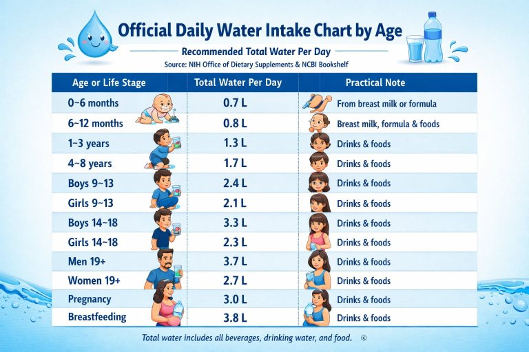 Daily Water Intake by Age: When Weight, Activity, and Climate Change ...