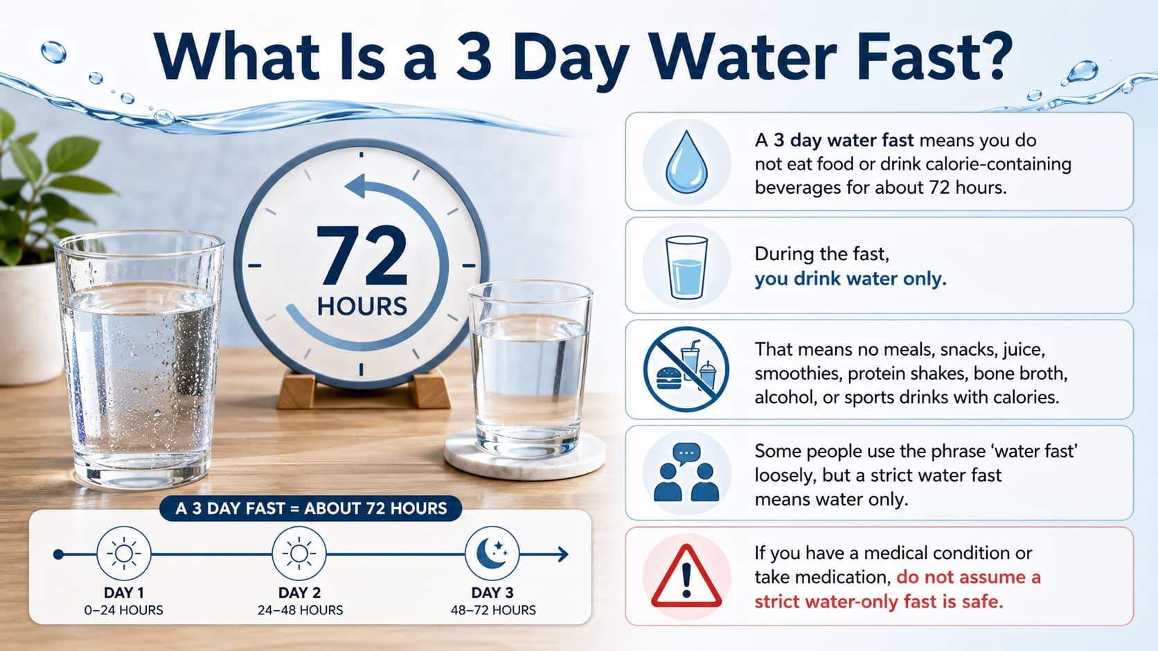 3 Day Water Fast: Benefits, Risks, and How to Break It Safely