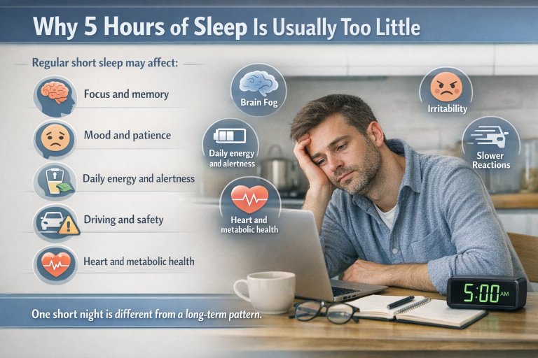 Is 5 Hours of Sleep Enough? Risks, Effects, and What to Do