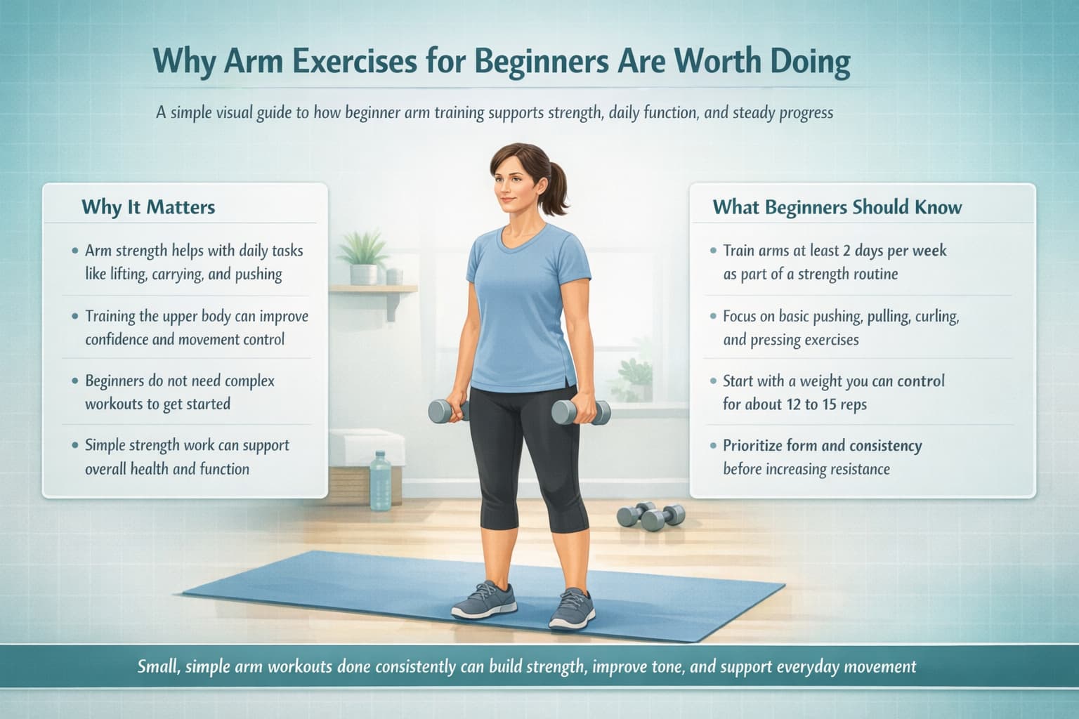 10 Best Arm Exercises for Beginners to Build Strength and Tone