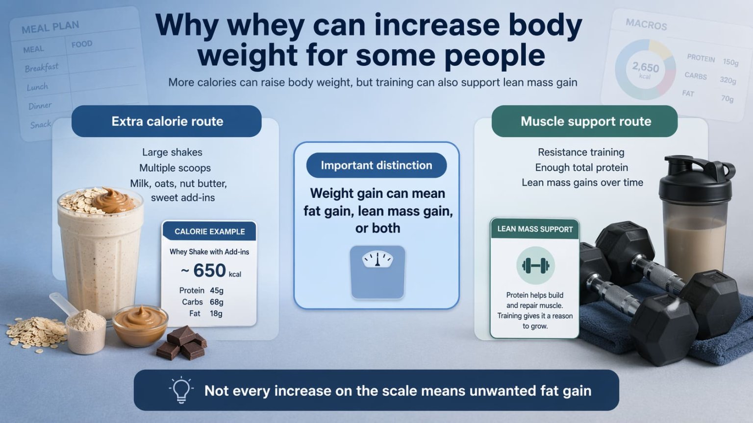 Does Whey Protein Make You Gain Weight? Muscle vs Fat